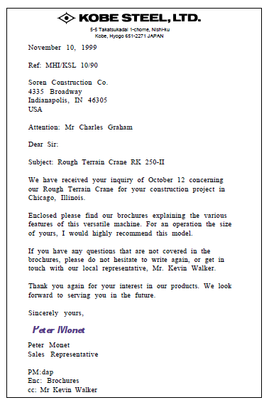 Part of Business Letter & The Styles of Business Letters ~ Dina Dwi Santia