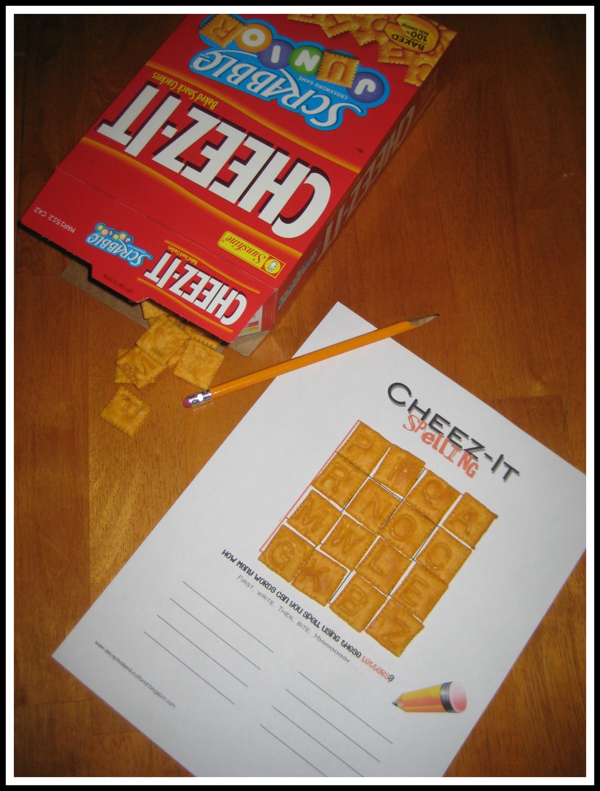 Relentlessly Fun, Deceptively Educational: Spelling with Cheez-Its