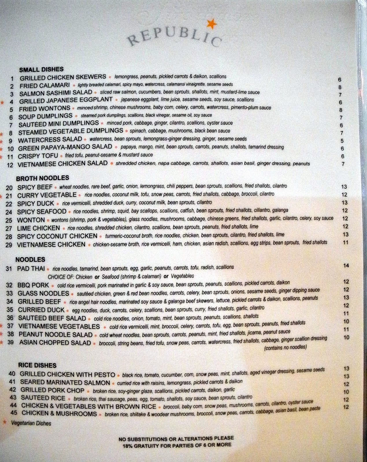 Republic, New York : Eating Without Moving