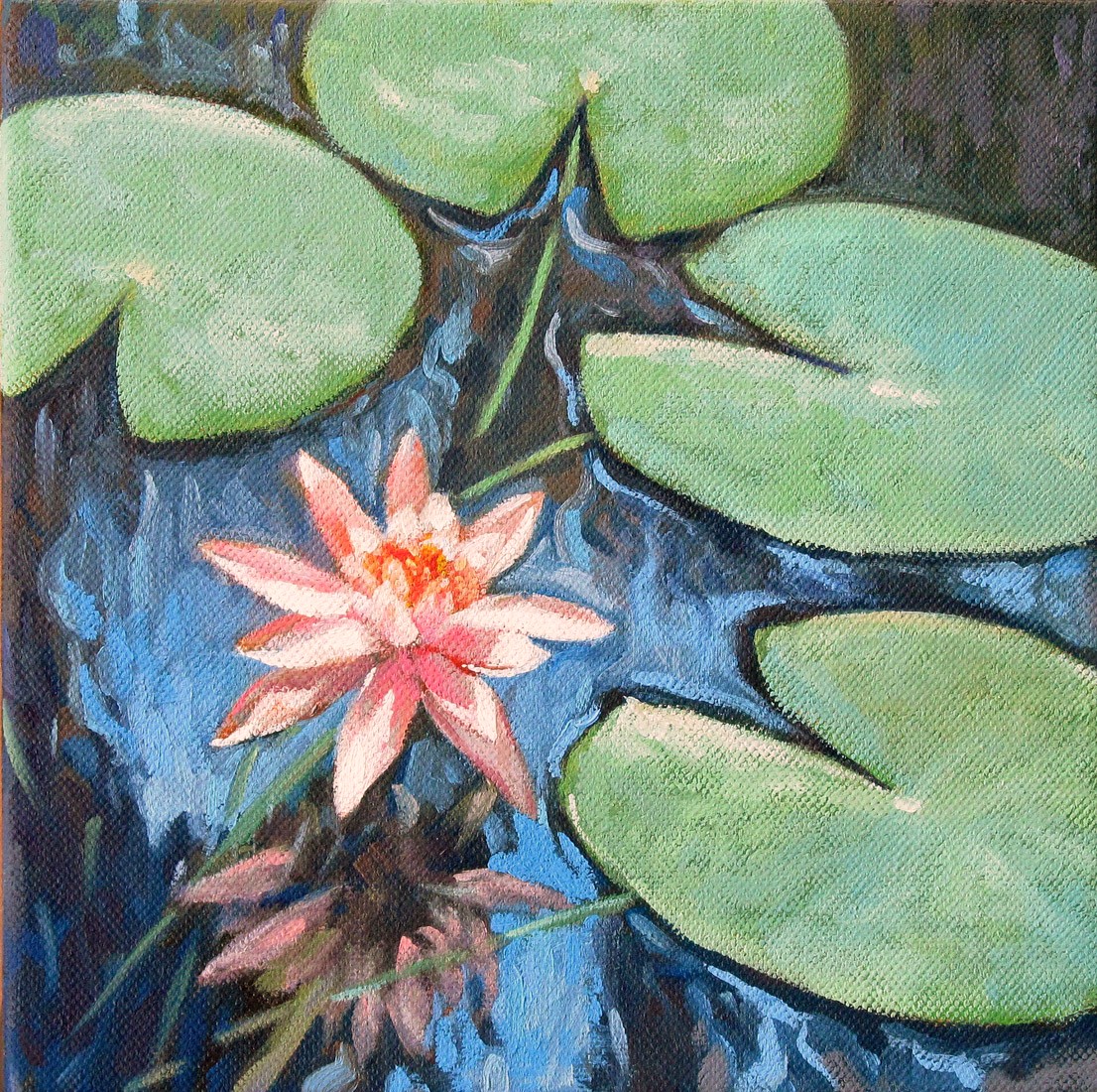 A Painting, A Moment: "Blooming Water Lily"--Painting of Water Lily Pond