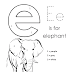 Kids Page: Alphabet Letter E lowercase Coloring Pages