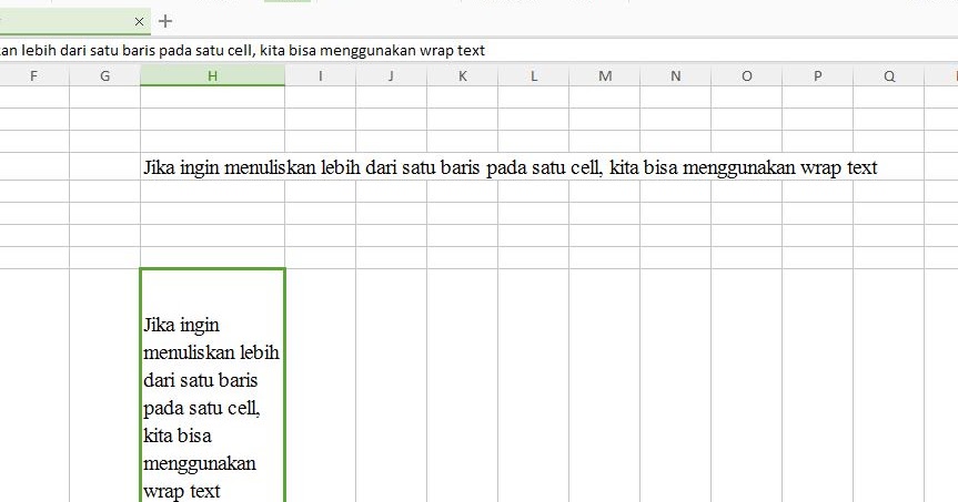 Kegunaan Wrap Text Pada WPS Spreadsheet ~ Broadband Learning Center ...