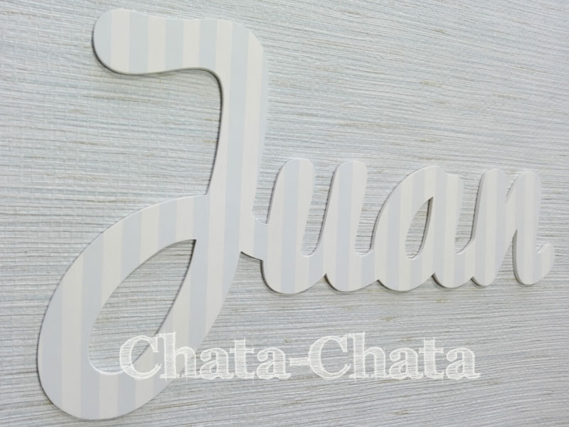 Chata-chata. Decoración infantil: LETRAS PARA LA HABITACIÓN DE "JUAN"
