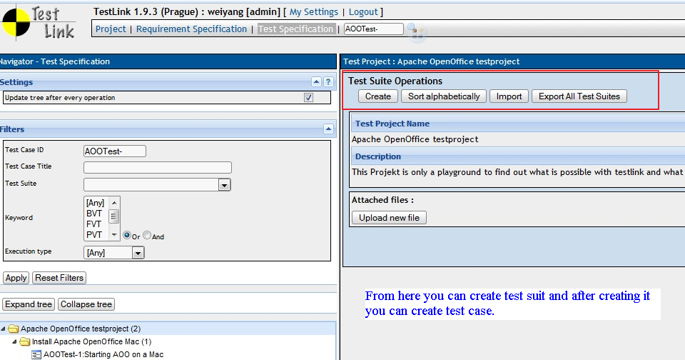 Test Case Writing in Test Link