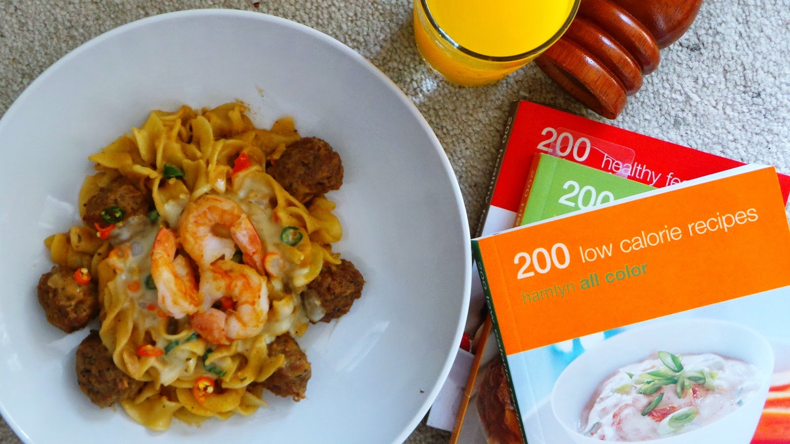 Sour cream seafood pasta with swedish meatballs - Food Steps Journal