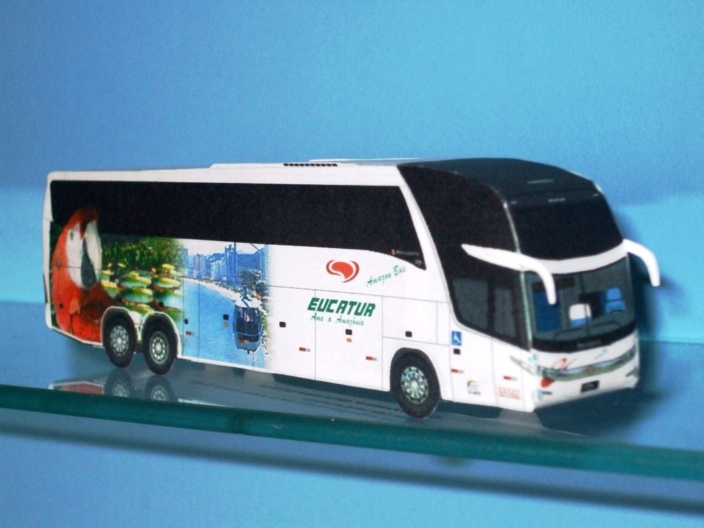 SP. Papel Modelismo: PaperCraft - Ônibus Eucatur - Marcopolo Paradiso ...