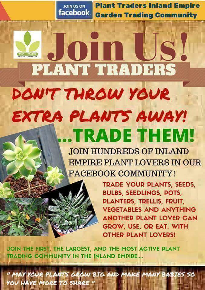 Free Plant Exchange: Plant Traders Inland Empire Ca Garden Trading ...