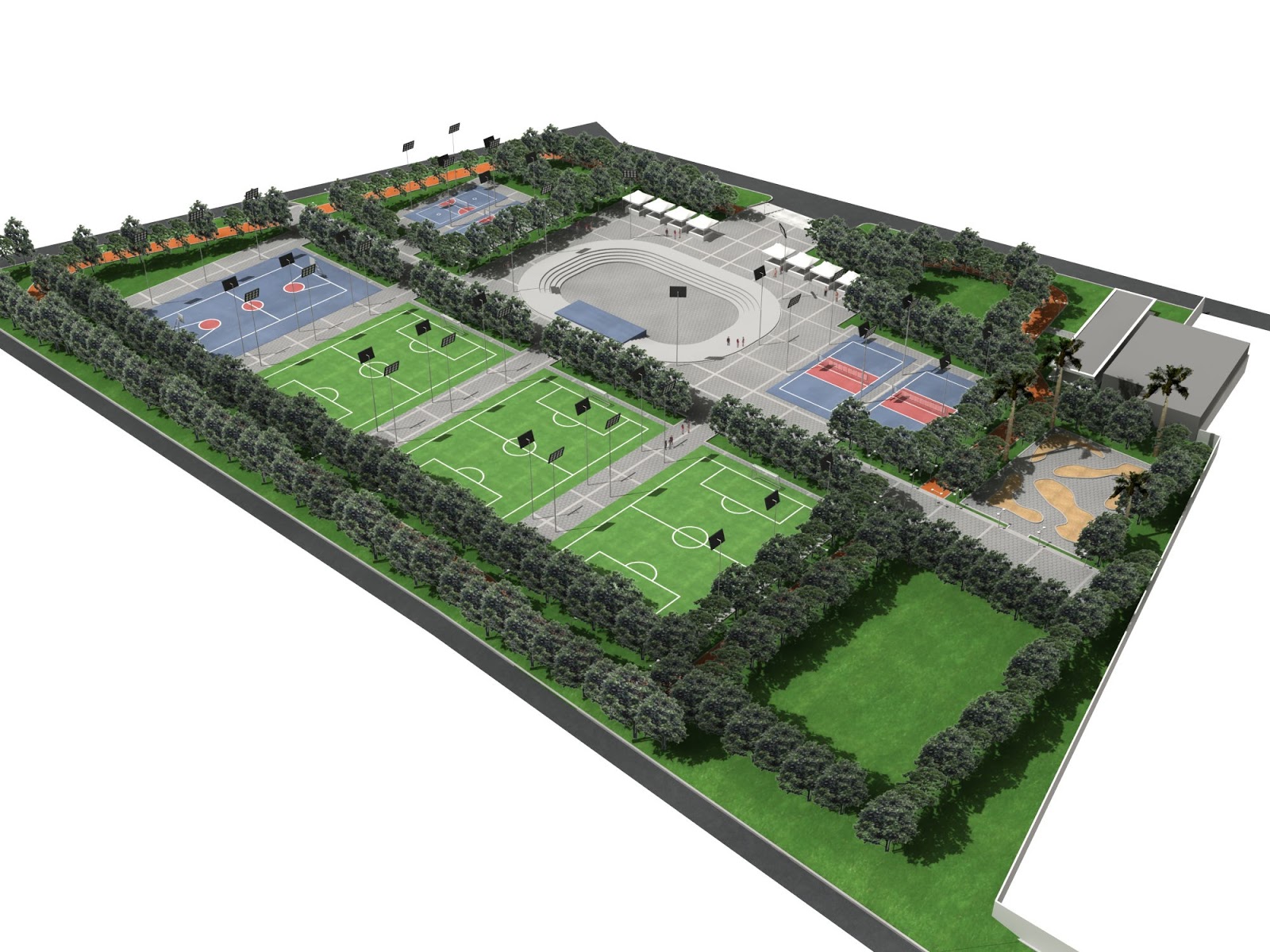 Arteam Engineering Studio: RUANG PUBLIK DAN SARANA TAMAN OLAHRAGA - RIAU