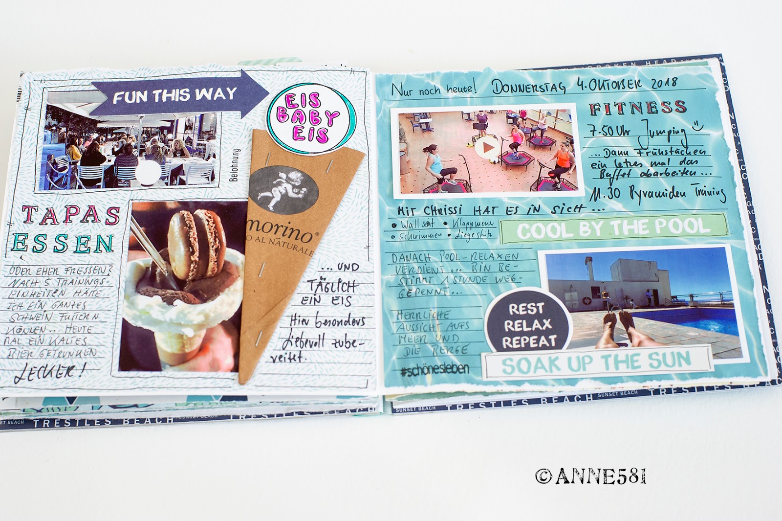 Anne581: Reisetagebuch während der Reise im Scrapbooking-Stil gemacht