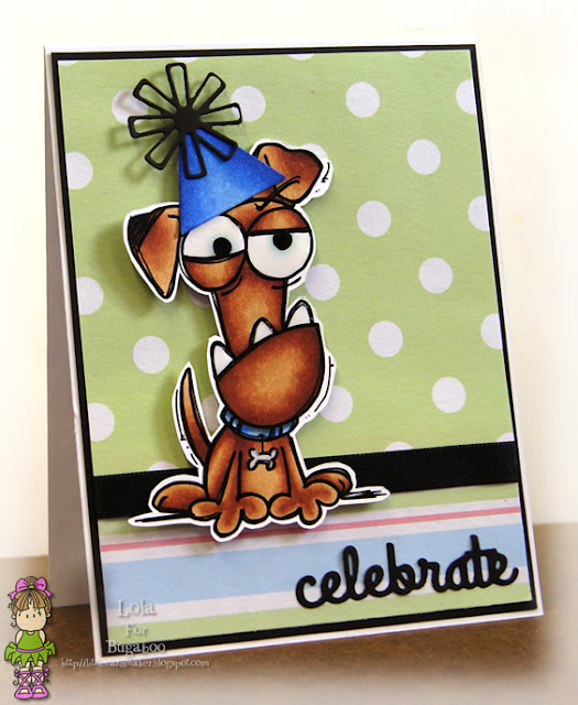 Little Card Maker: Crabby Birthday Dog with Bugaboo Stamps