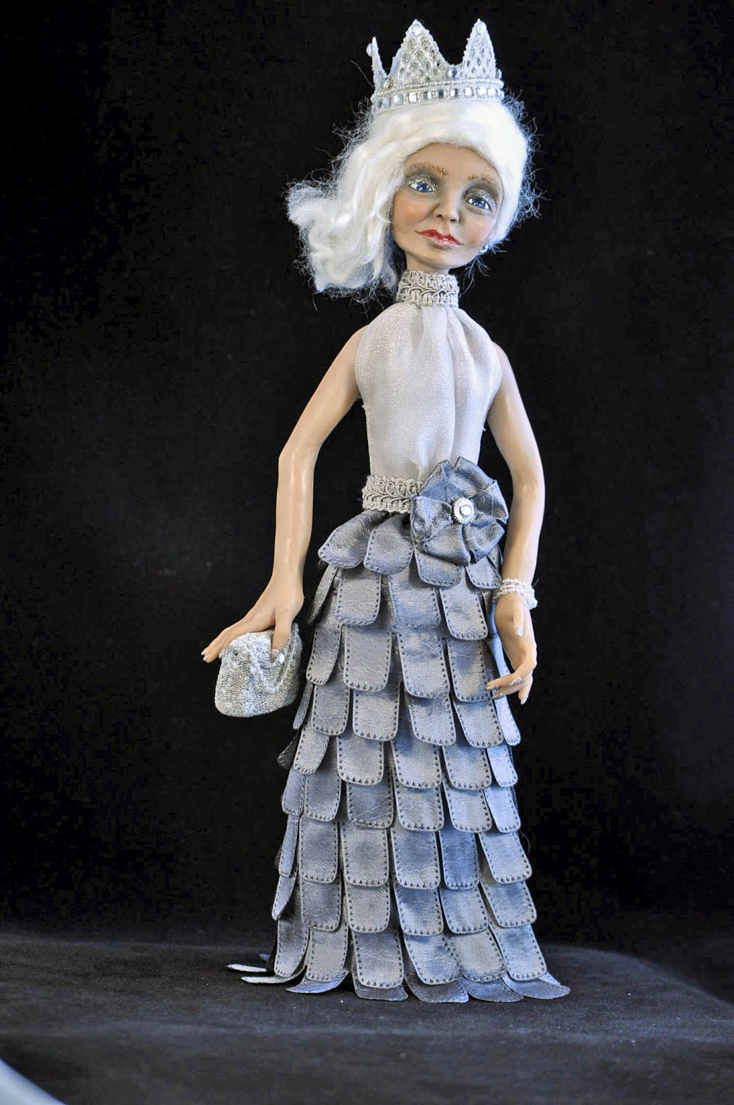 Honeysuckle Studio: OOAK polymer clay sculpted art doll female high fashion
