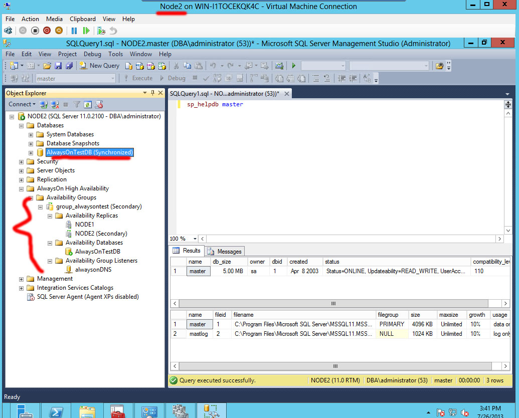 MySQL and SQL Server: SQL Server alwayson step by step