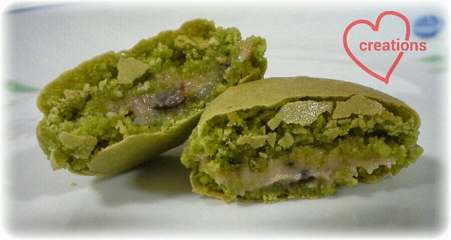 Loving Creations for You: Matcha Macarons with Azuki Beans and White ...