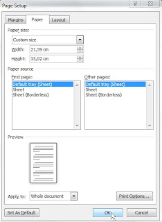 Customize Paper Size in MS Word | Typing Practices