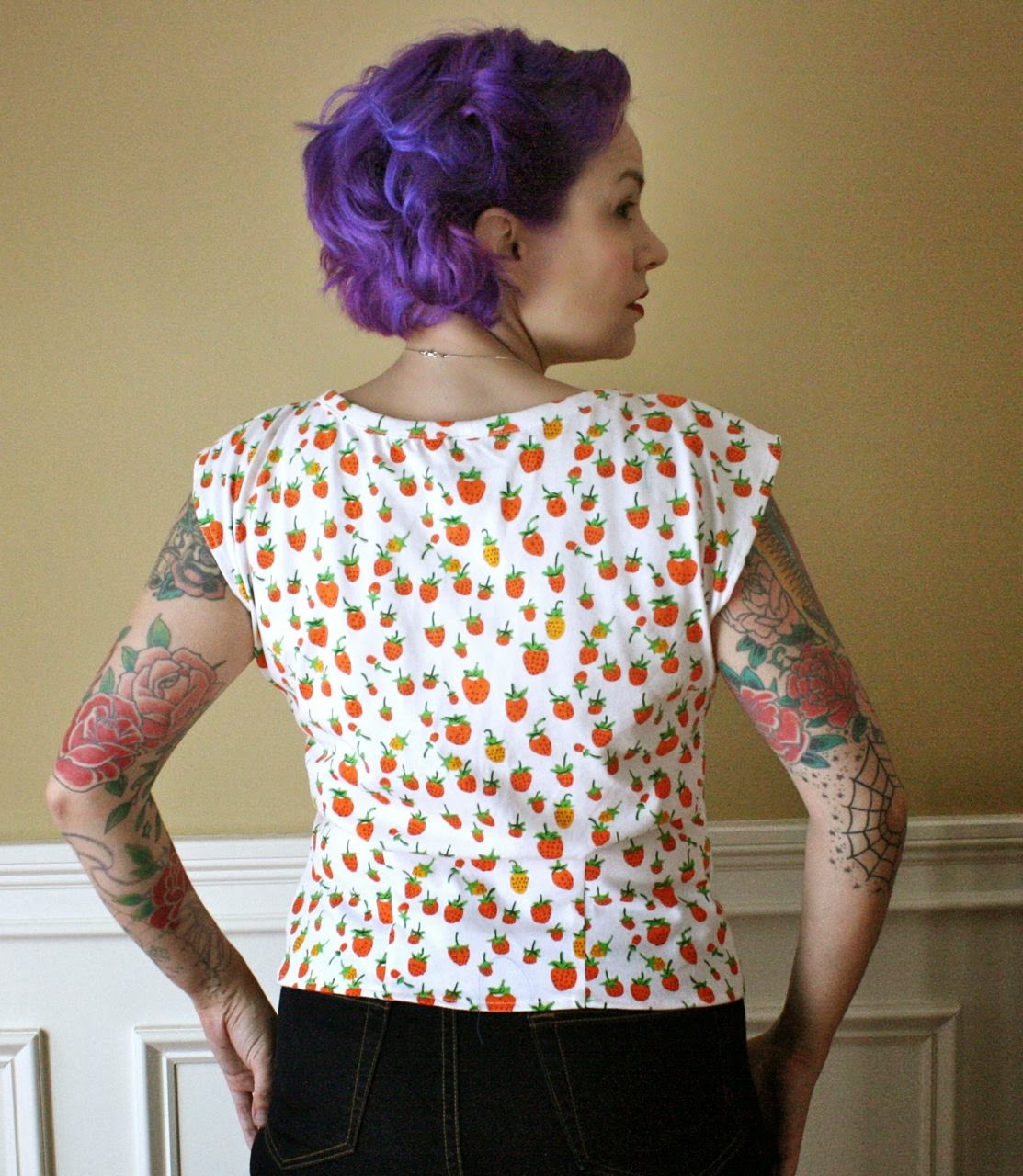 Gertie's New Blog for Better Sewing: Portrait Blouse in Strawberry ...