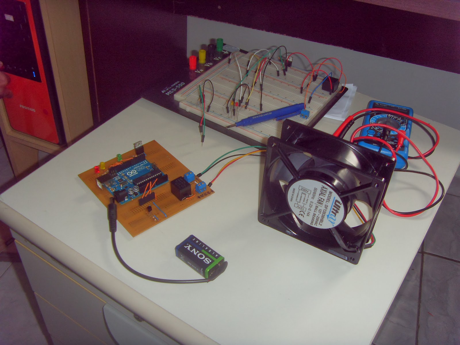 Automação de ventilador com Arduino e sensor LM35: Componentes do TCC