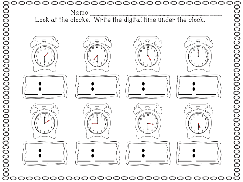 First Grade Funtastic: Telling Time Story Problems