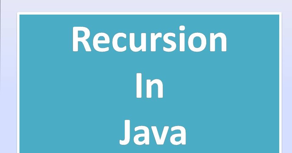 Technical Tips Trick and Java Tutorials : Recursion program in Java
