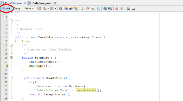 Koneksi Database Mysql dan CRUD Java NetBeans : Menampilkan Tabel Pada Form