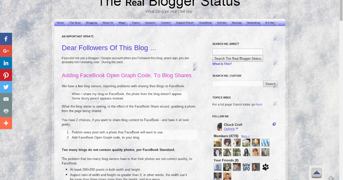Sharing Blog Content, With Photos, To FaceBook