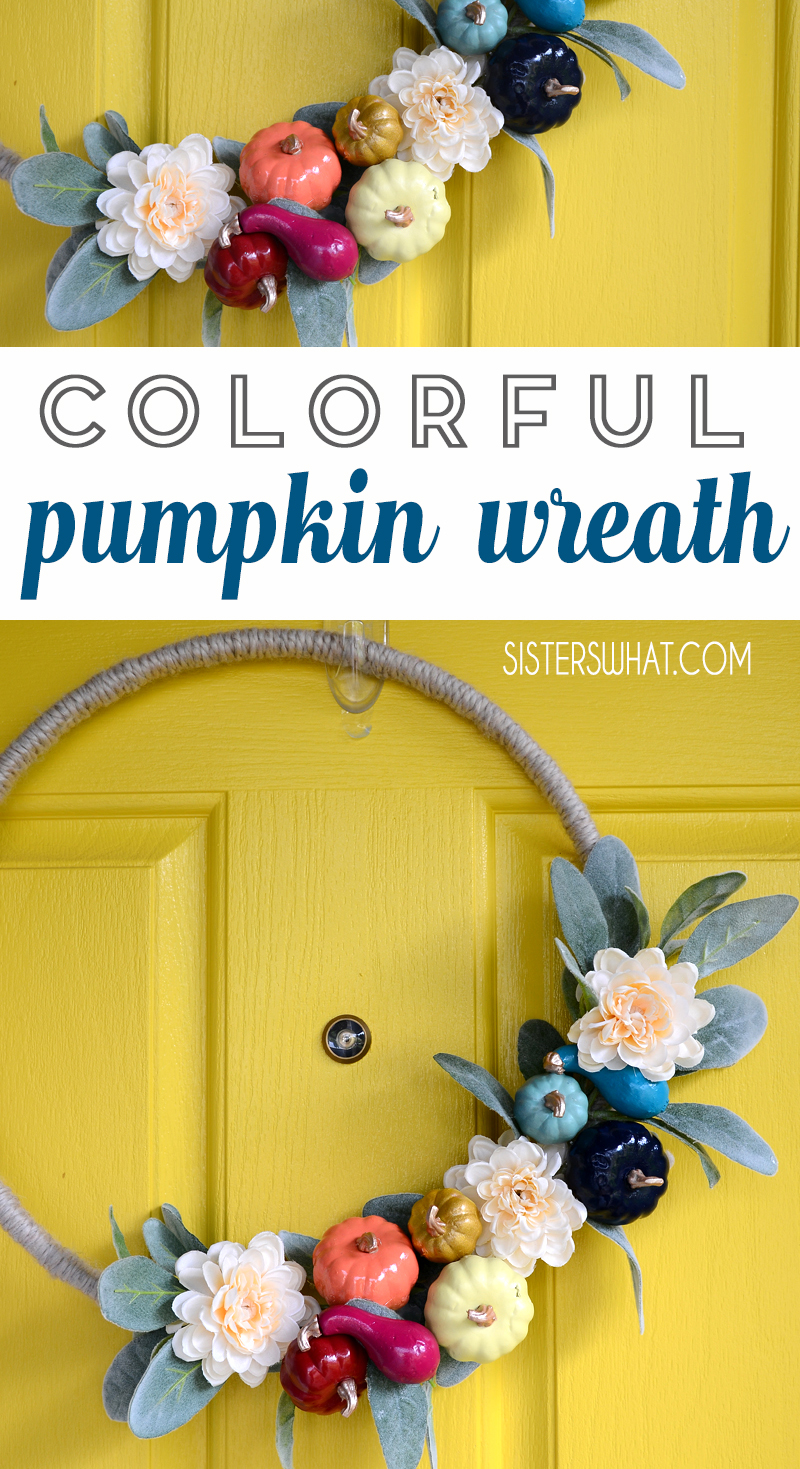 Modern Fall Pumpkin Wreath - Sisters, What!