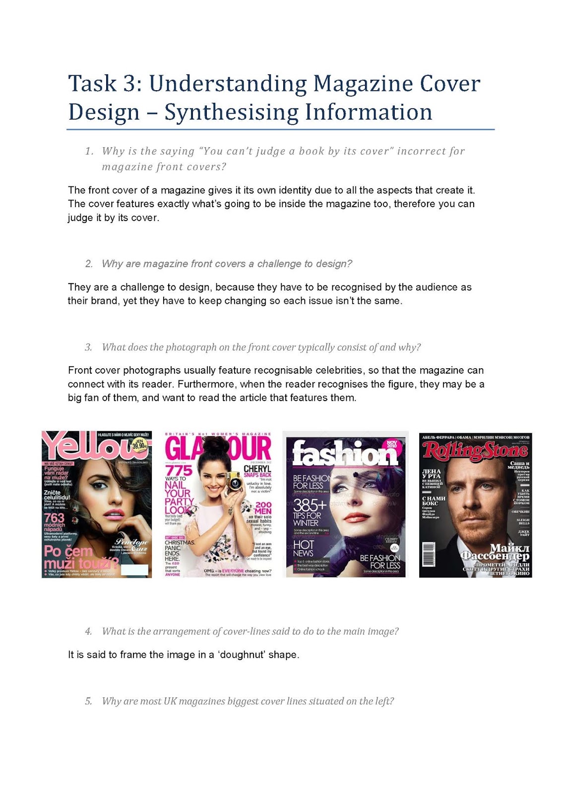 Megan Plant - AS Media Studies: Anatomy of a Front Cover