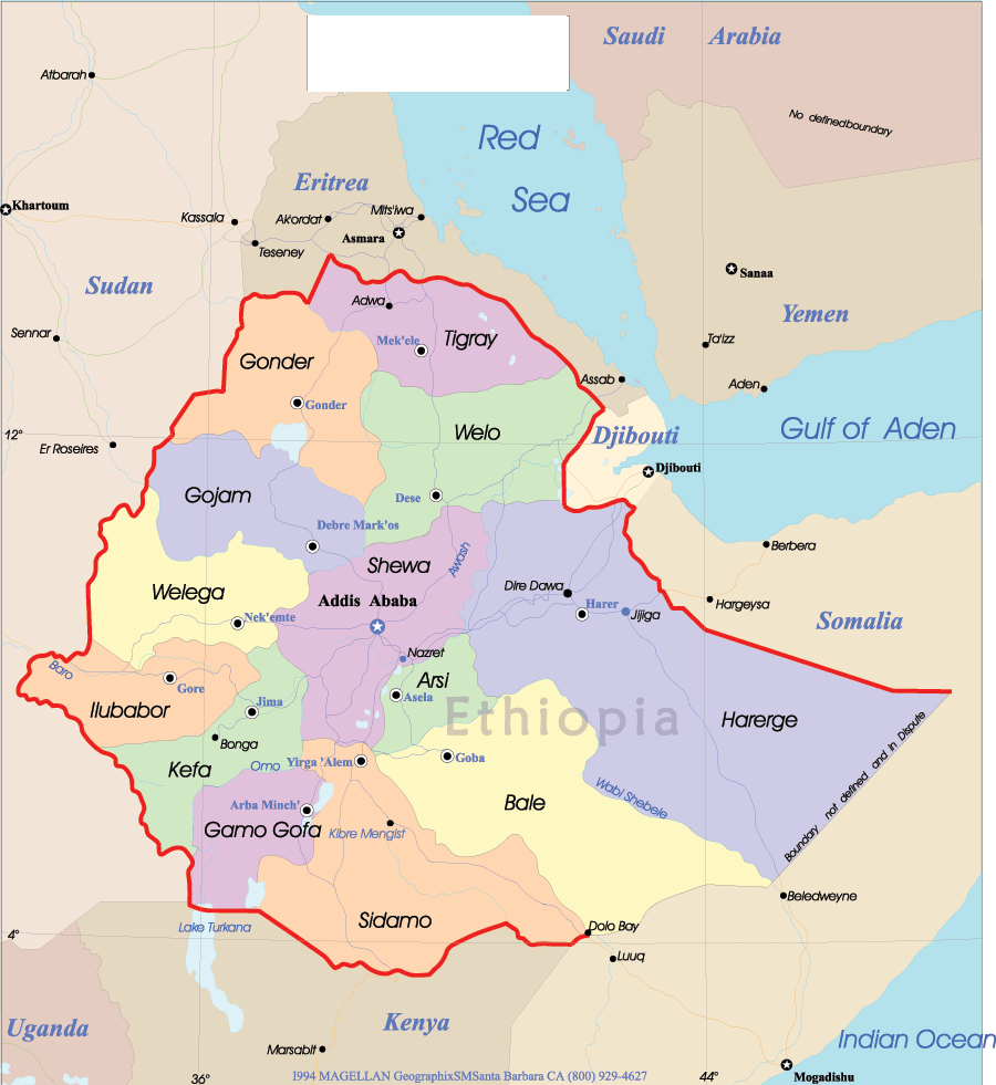 Bernie's Ethiopian Odyssey ☆: Maps of Ethiopia