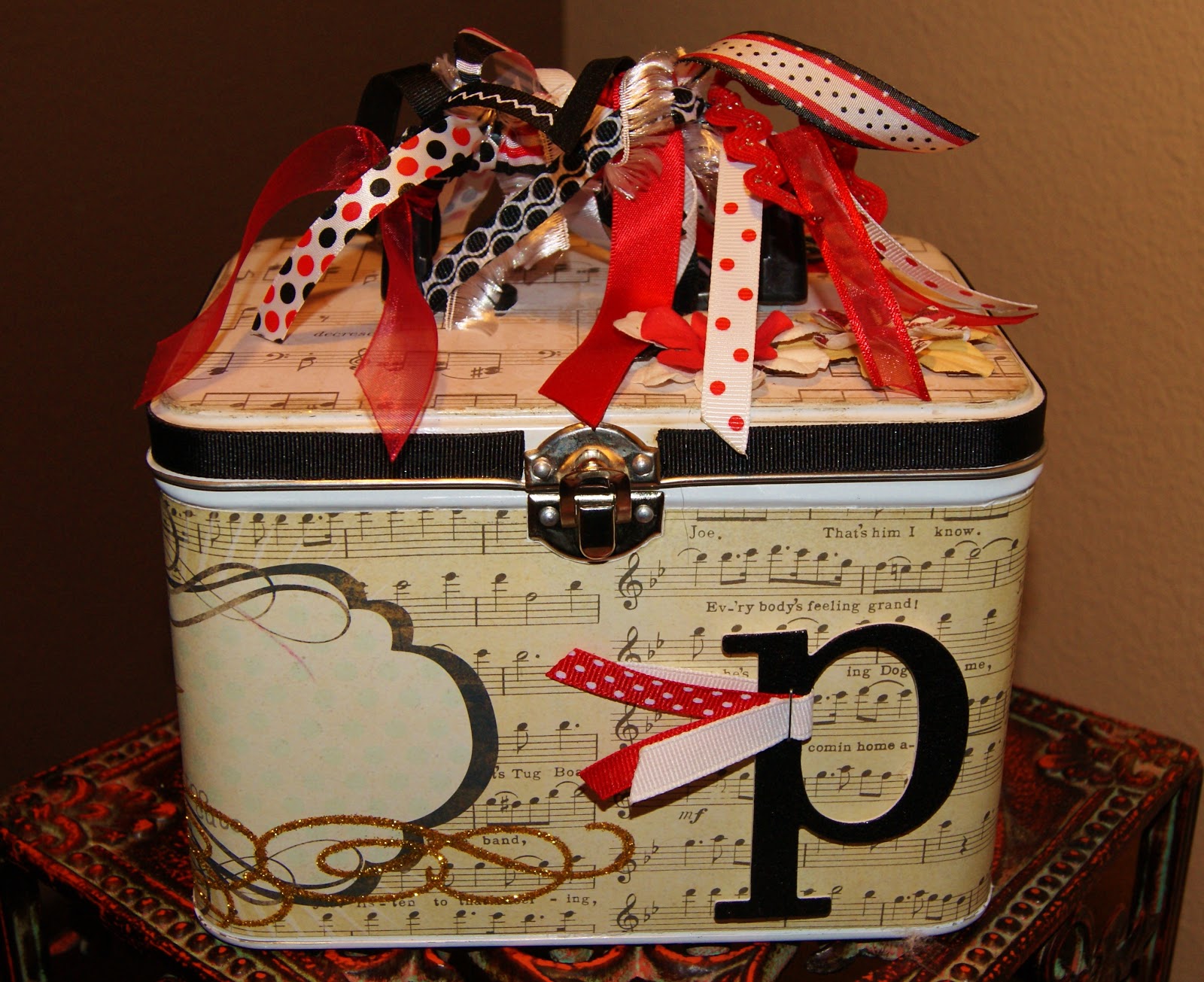 Altered to Perfection: Altered "lunch box" tin: Music Teacher