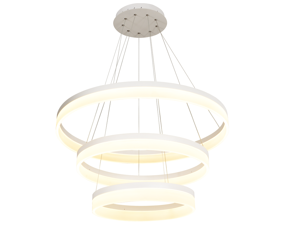 3-light large round LED circular light fixture