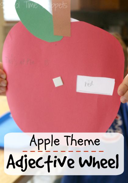 Apple Adjective Wheel for Kids | School Time Snippets