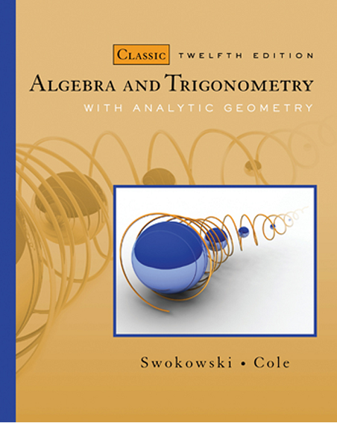 Books Library: Algebra and Trigonometry with Analytic Geometry