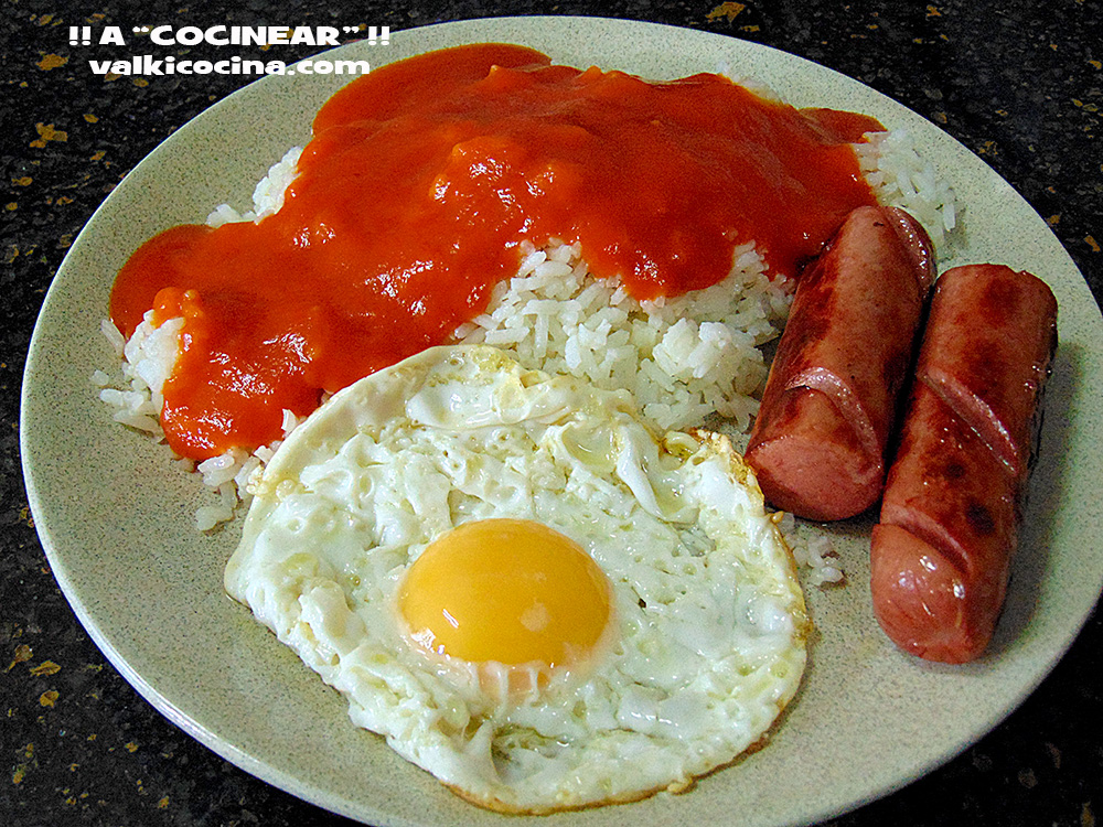 ARROZ A LA CUBANA | ¡¡A COCINEAR!! Recetas valkicocina.com