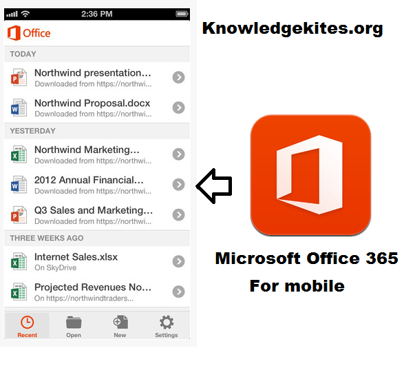 Microsoft office 365 for Iphone,Ipad,Imac,IOS mobile by Microsoft