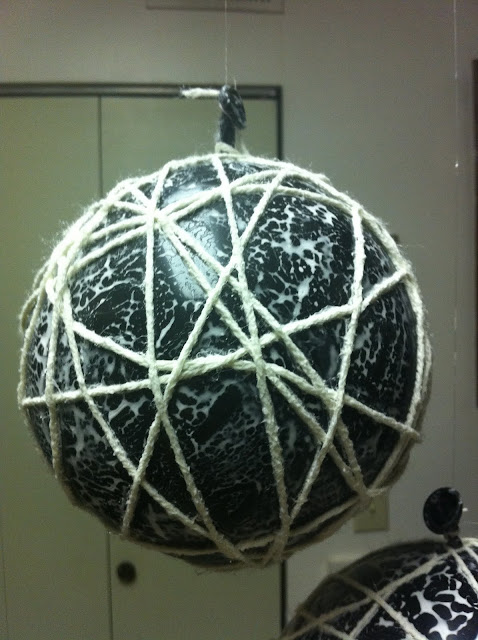 Vintage Bird: Hanging String Ball Chandelier