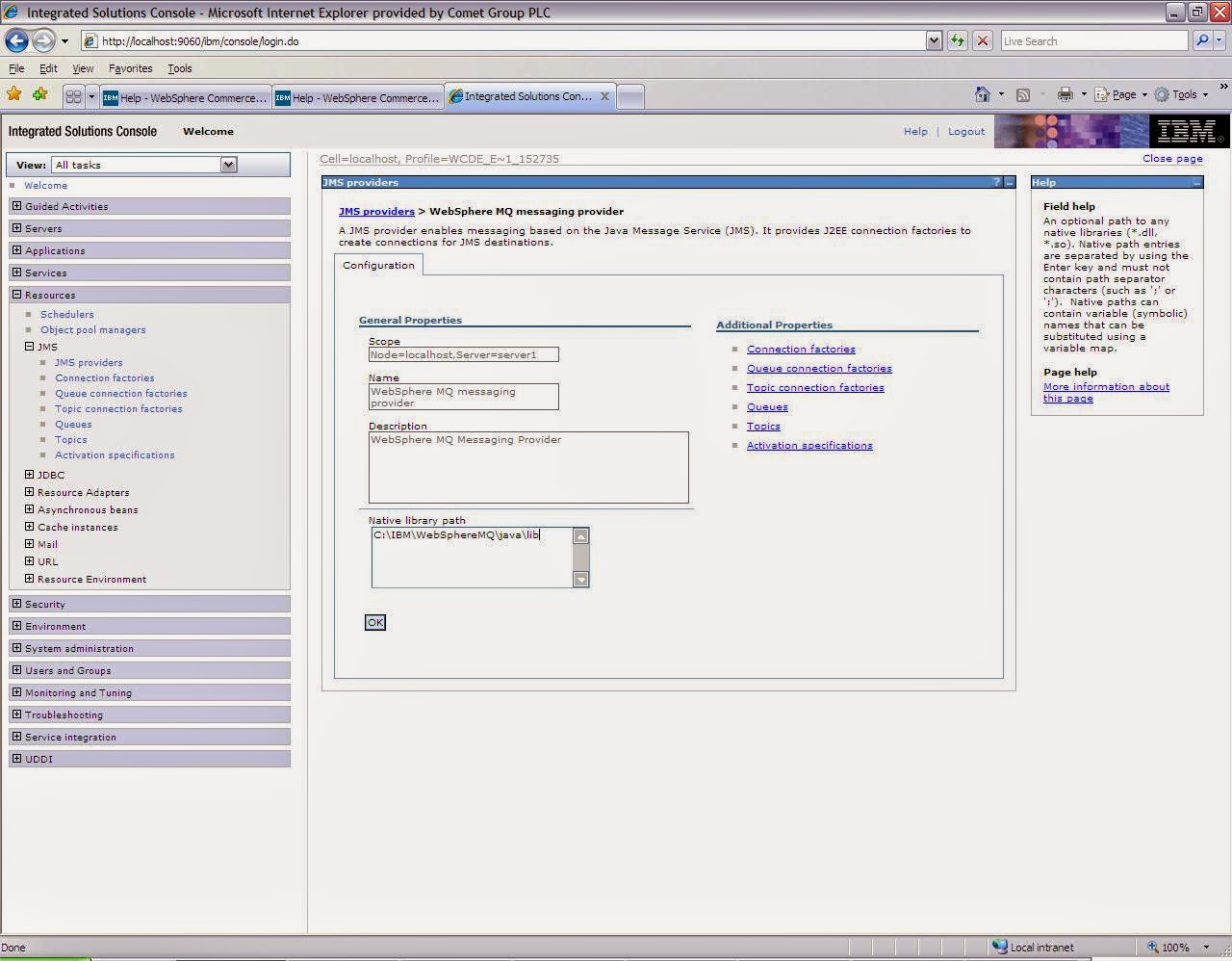 IBM Websphere commerce: Websphere MQ with IBM WCS