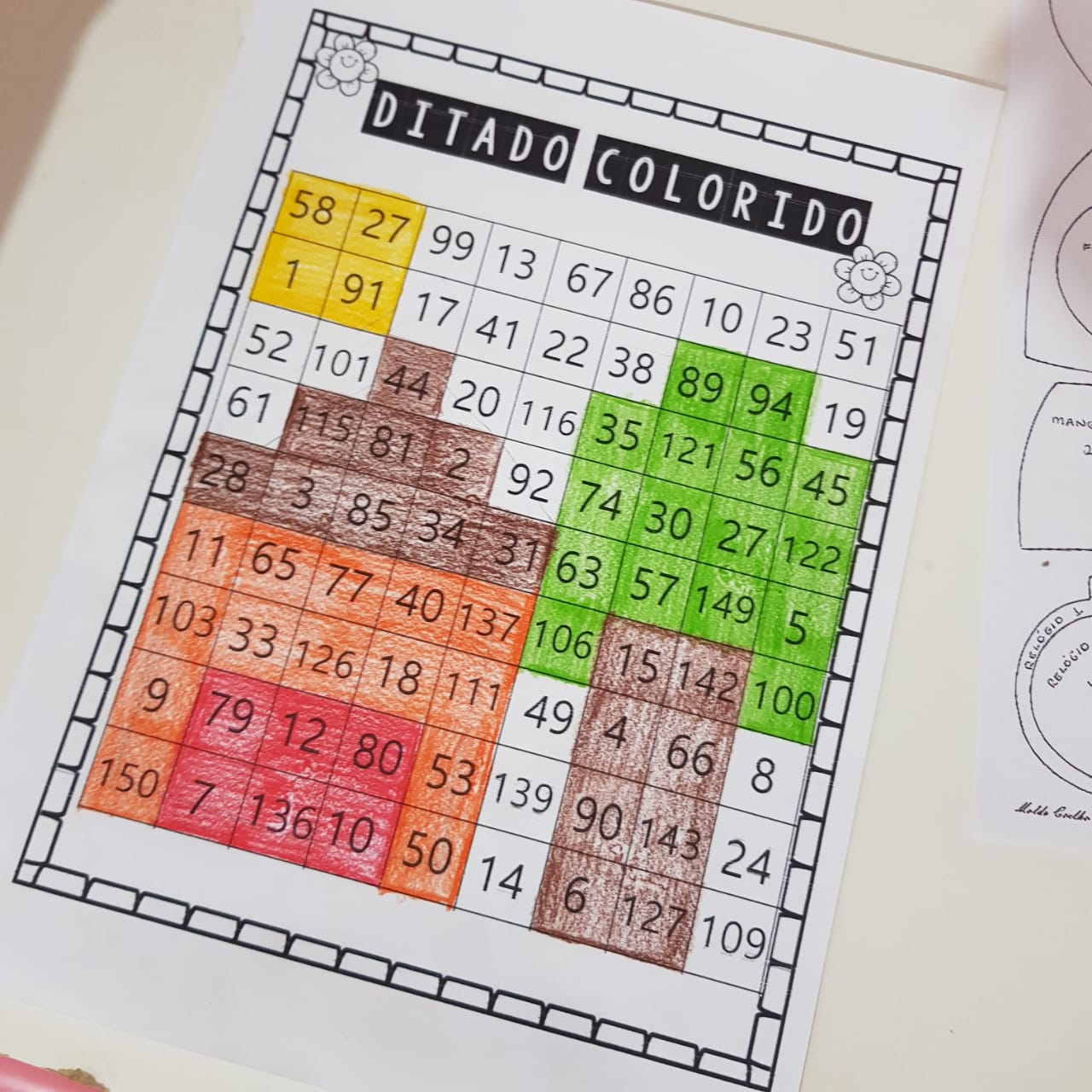 Ditado colorido diferente ~ Atividade infantil