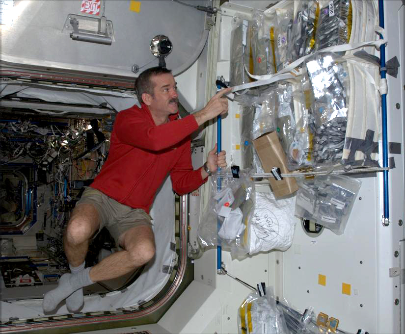 Suburban spaceman: Chris Hadfield in the ISS Food Pantry
