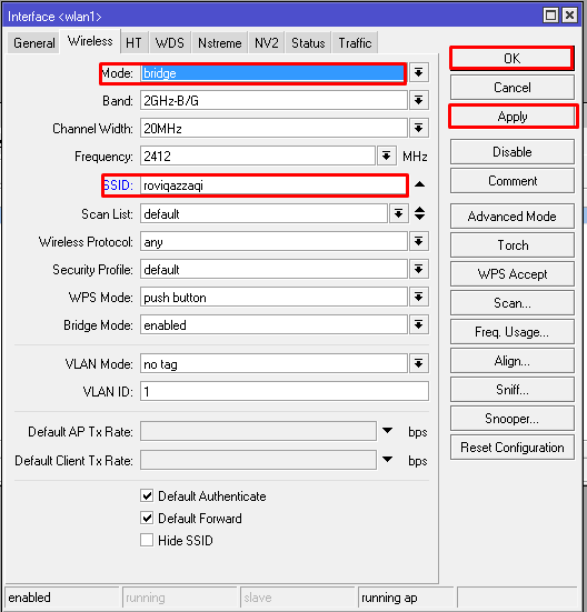 Cara membuat wireless di dalam winbox - Mari Belajar