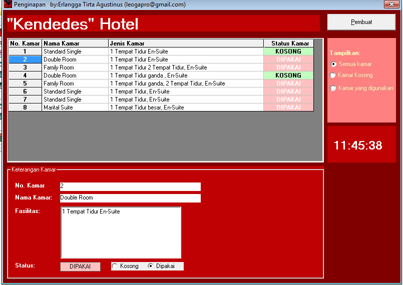 Download Software Hotel ( Check IN/OU ) simple | Hello programmer