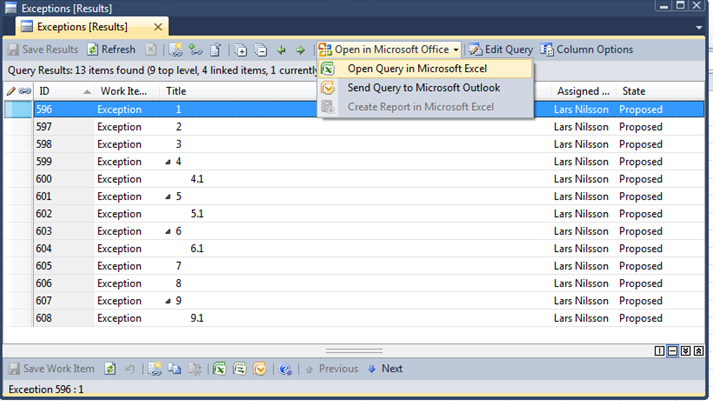 Microsoft ALM: Work item blow-up when editing Team Foundation Queries ...
