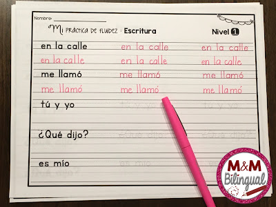 M&M Bilingual: Fluency Practice in SPANISH