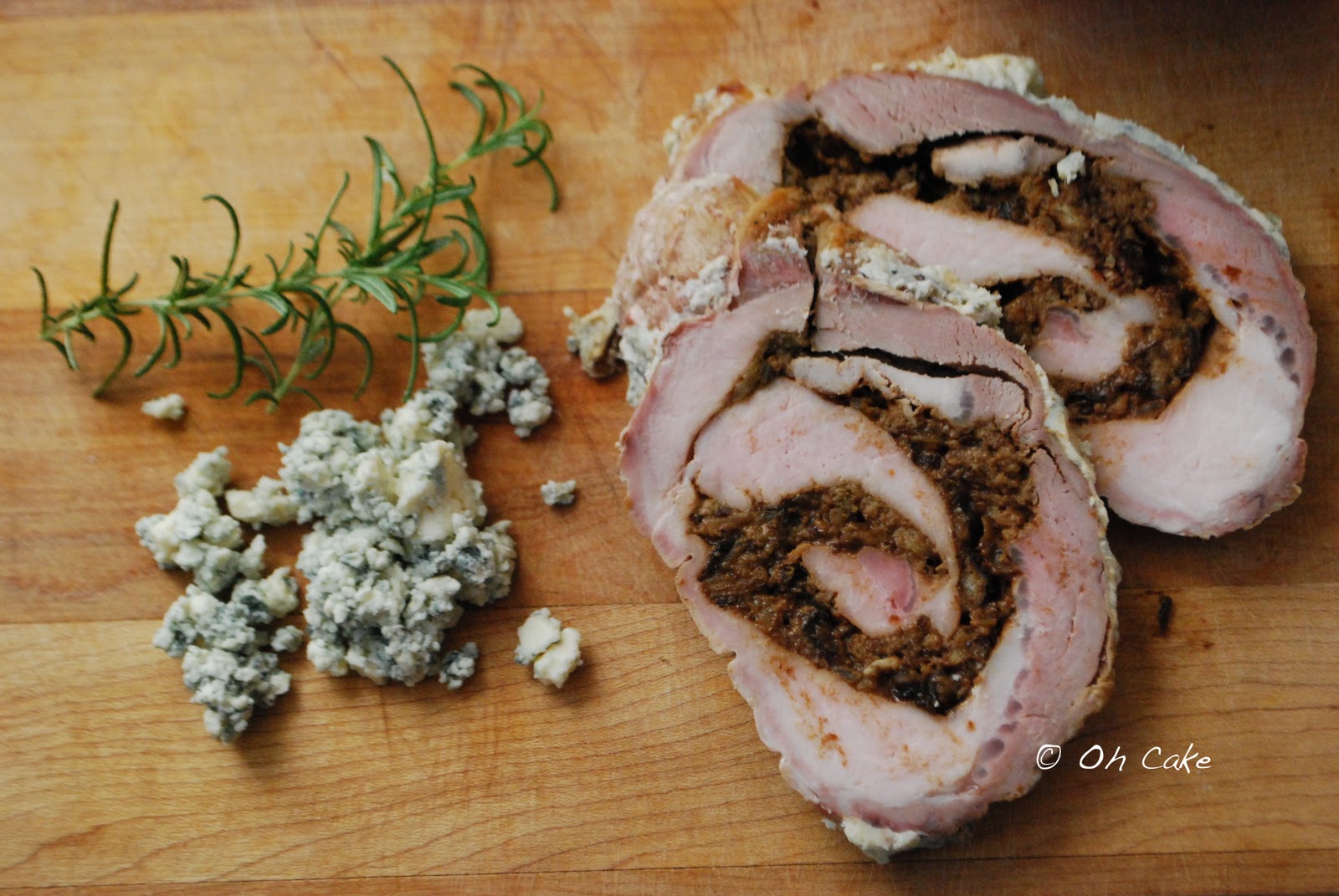 Oh Cake: Bleu Cheese Crusted Stuffed Roast Loin of Pork - with Photo ...