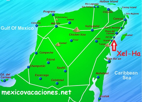 Vacaciones en Mexico: Parque Natural Xel-Ha en la Riviera Maya