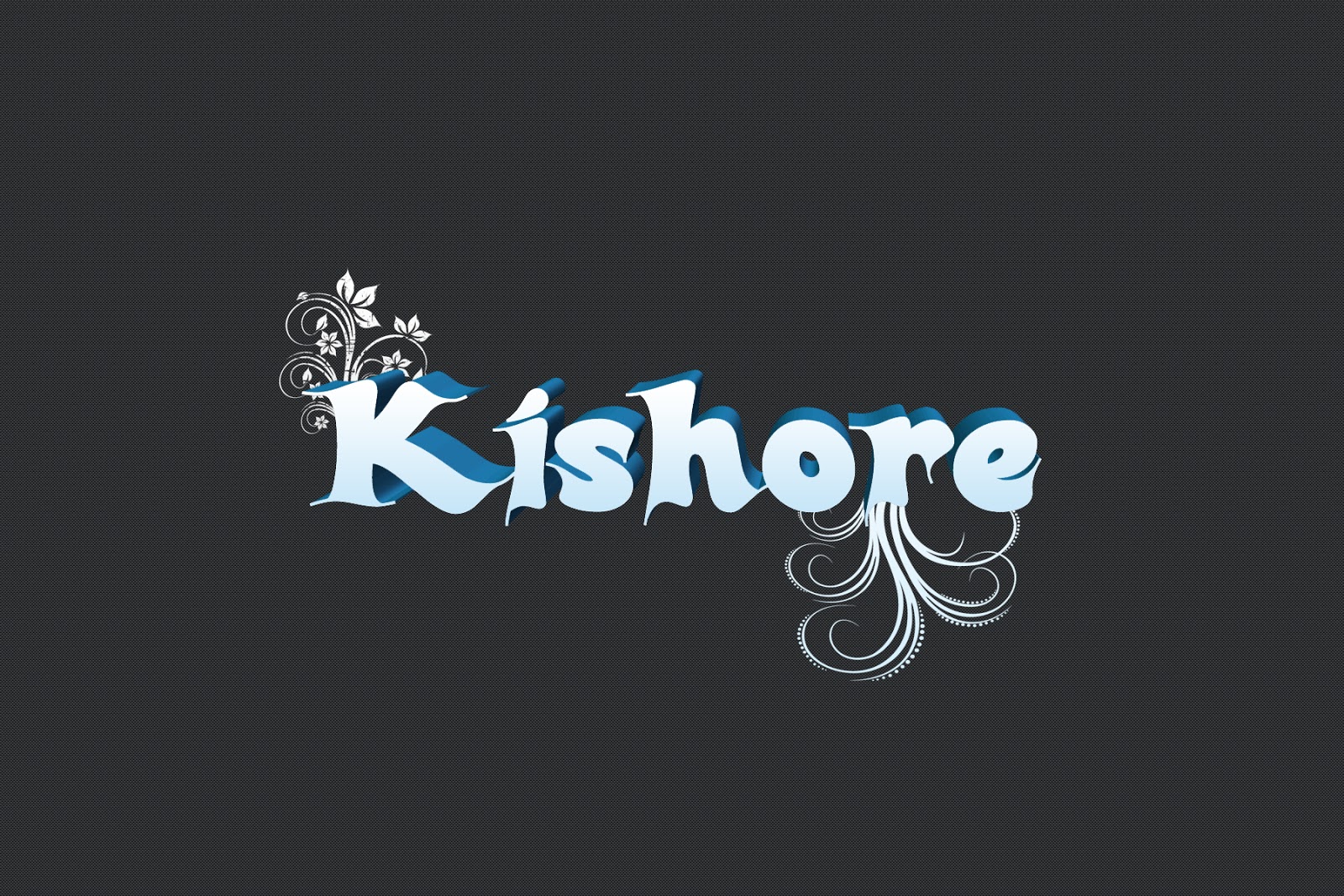 Kishore 3d text typography