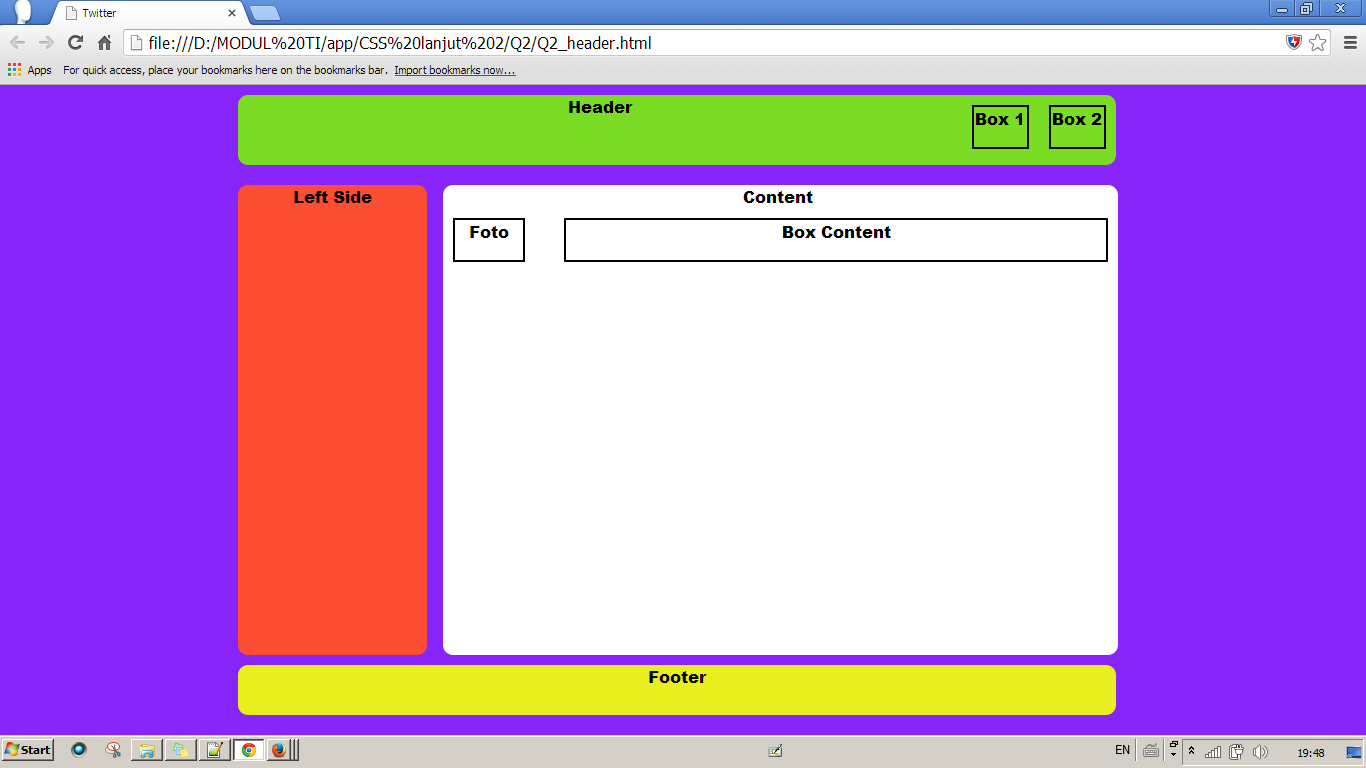Contoh LayOut Tampilan | Nur Khozin