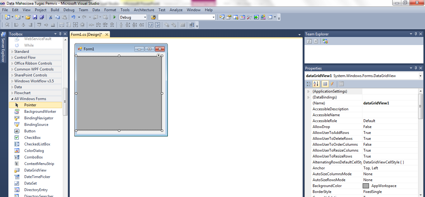 Tutorial Menggunakan Ms.Acces dengan Visual Studio 2010 Ultimate | Siti Mulia Sari