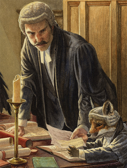 Chris Dunn Illustration/Fine Art: Mr Toad In Court