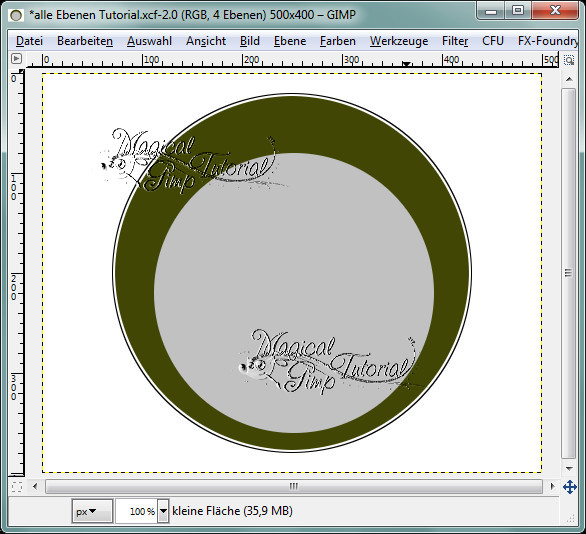 Magical Gimp-Tutorial: Gimp Tutorial "Circle"