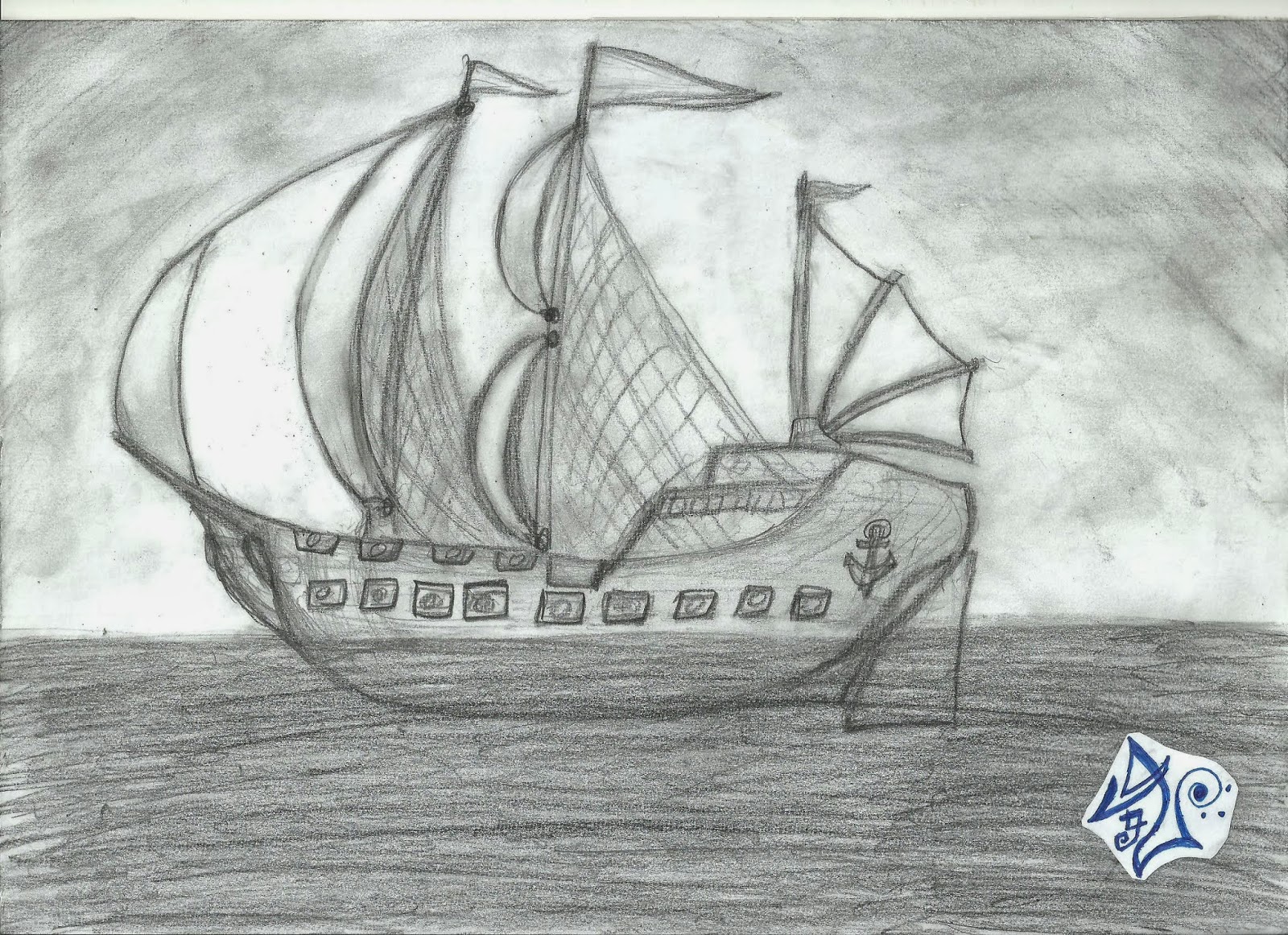 The Empire Of Creations...: Sea Ship (pencil art)