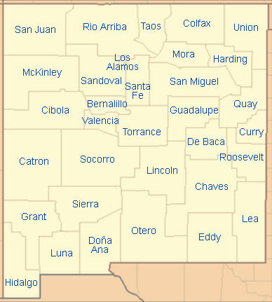 Online Maps: New Mexico County Map